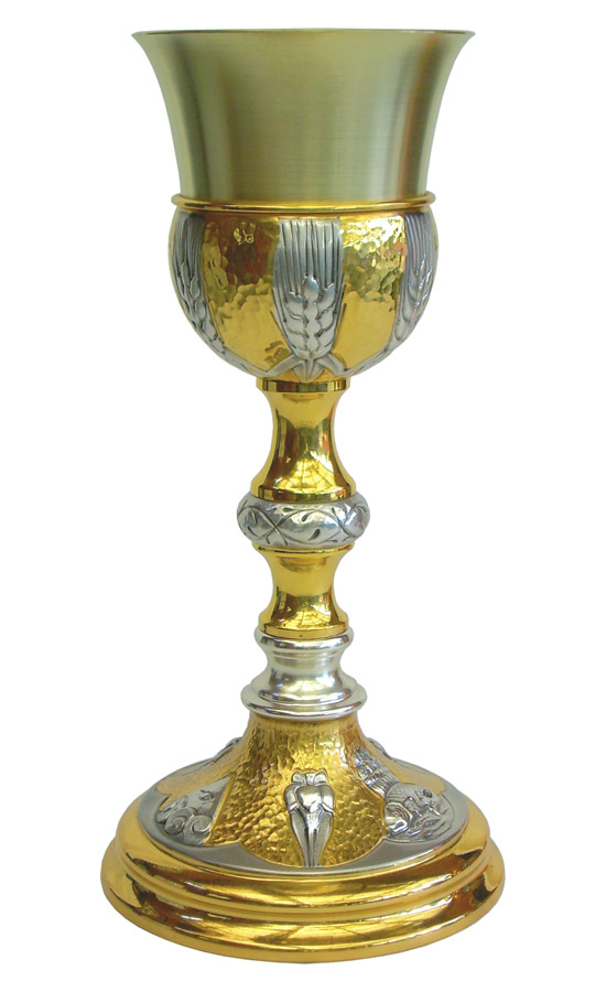 Calice eucharistique avec lis, couronne d'épines, symboles | Chalices ...