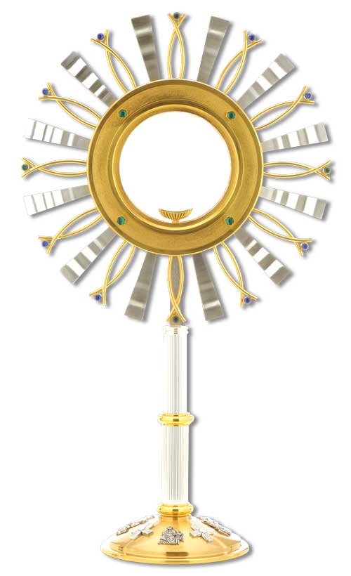 Ostensoir pour Eucharistie avec Évangélistes et châsse grande ...
