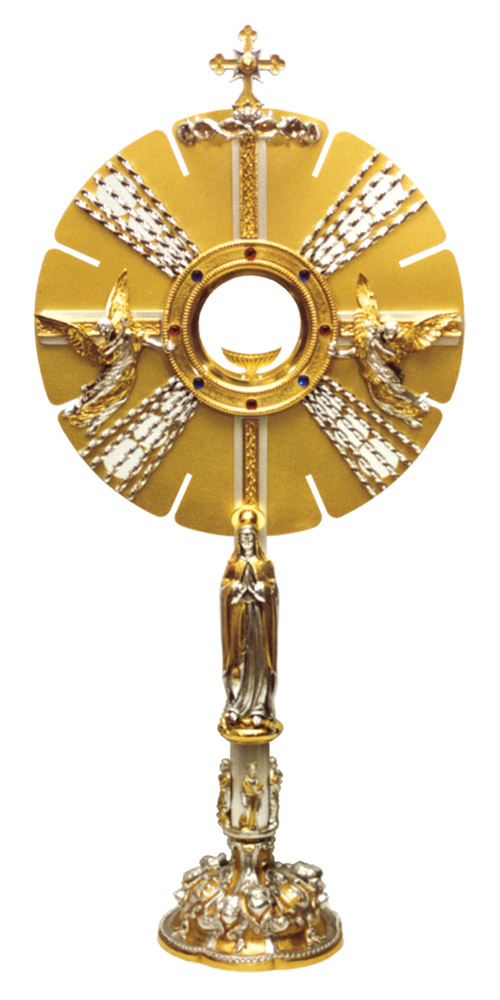Ostensoir liturgie en laiton anges, Évangélistes et Vierge | Ostensoria ...