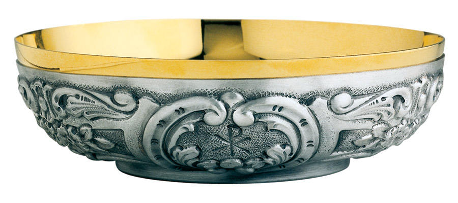 Patène eucharistique pour Messe en style baroque ciselée | Bowl patens ...