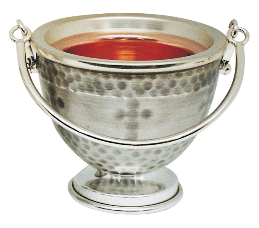 Seau à eau bénite martelé avec intérieur extractible. | Holy water pots ...